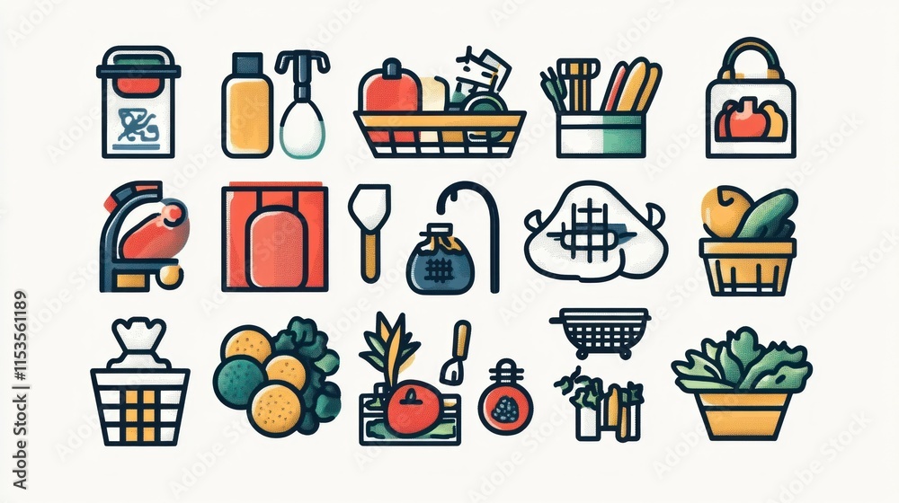Local economy icons highlighting artisans, craftsmen, and local ...
