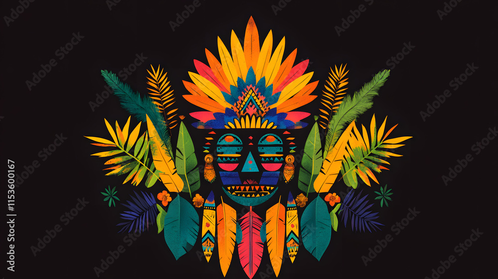 South American mythology and symbols, showcasing traditional legends ...