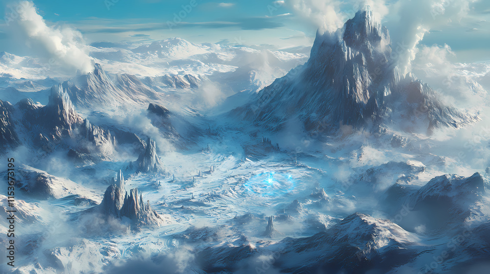 Dnd battlemap battlemap for frozen tundra. Frostfire. Illustration ...