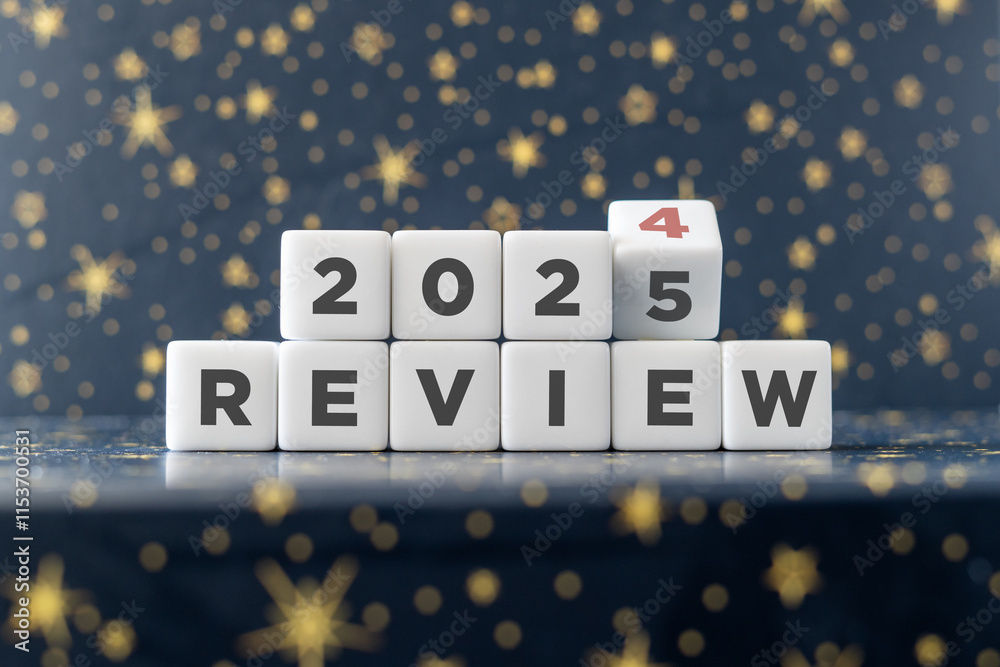 Flipping of 2024 to 2025 on white blocks. 2024 business and customer ...