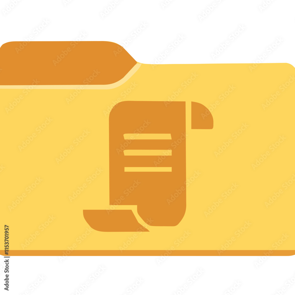 Invoice Folder Icon Stock Vector | Adobe Stock