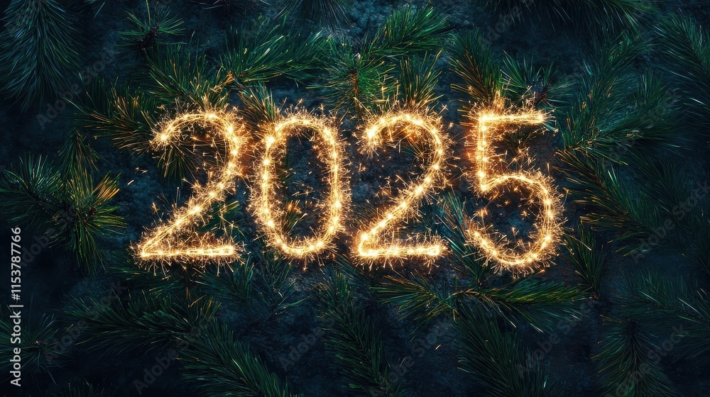 Sparkling New Year 2025: A mesmerizing image captures the essence of ...