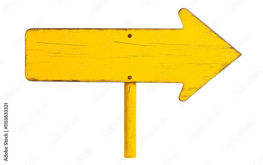 yellow wooden signpost guide board, arrow shaped street sign board ...