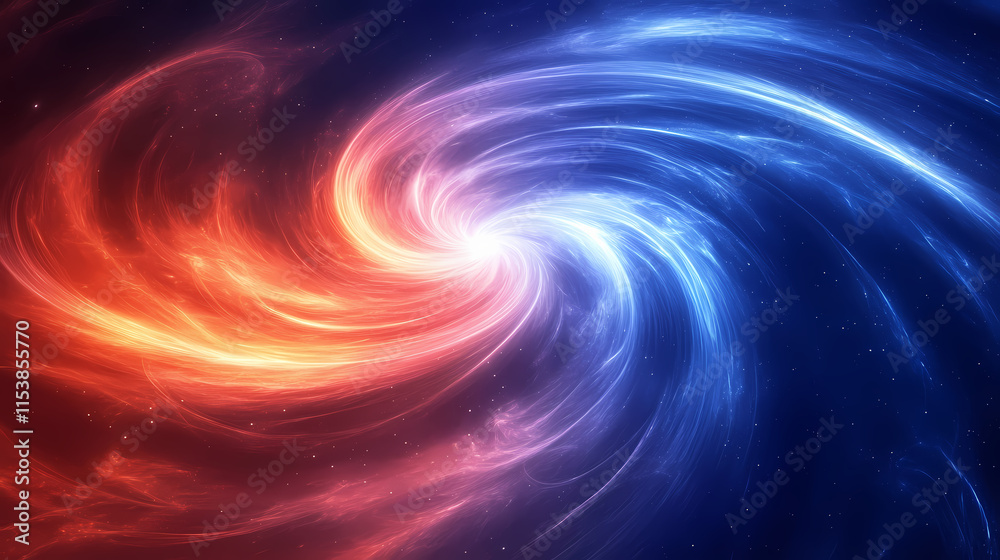 Cosmic field: field with vibrant swirls and nebulous forms ...