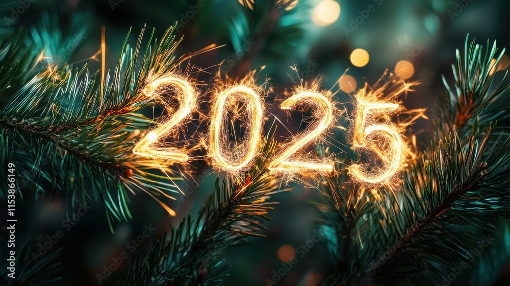 Sparkling New Year 2025: A mesmerizing image captures the essence of ...