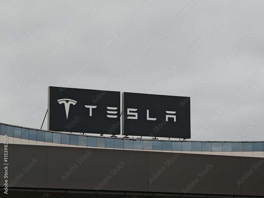 Prague,Czech Republic-October 9 2024:Tesla is a global pioneer in ...