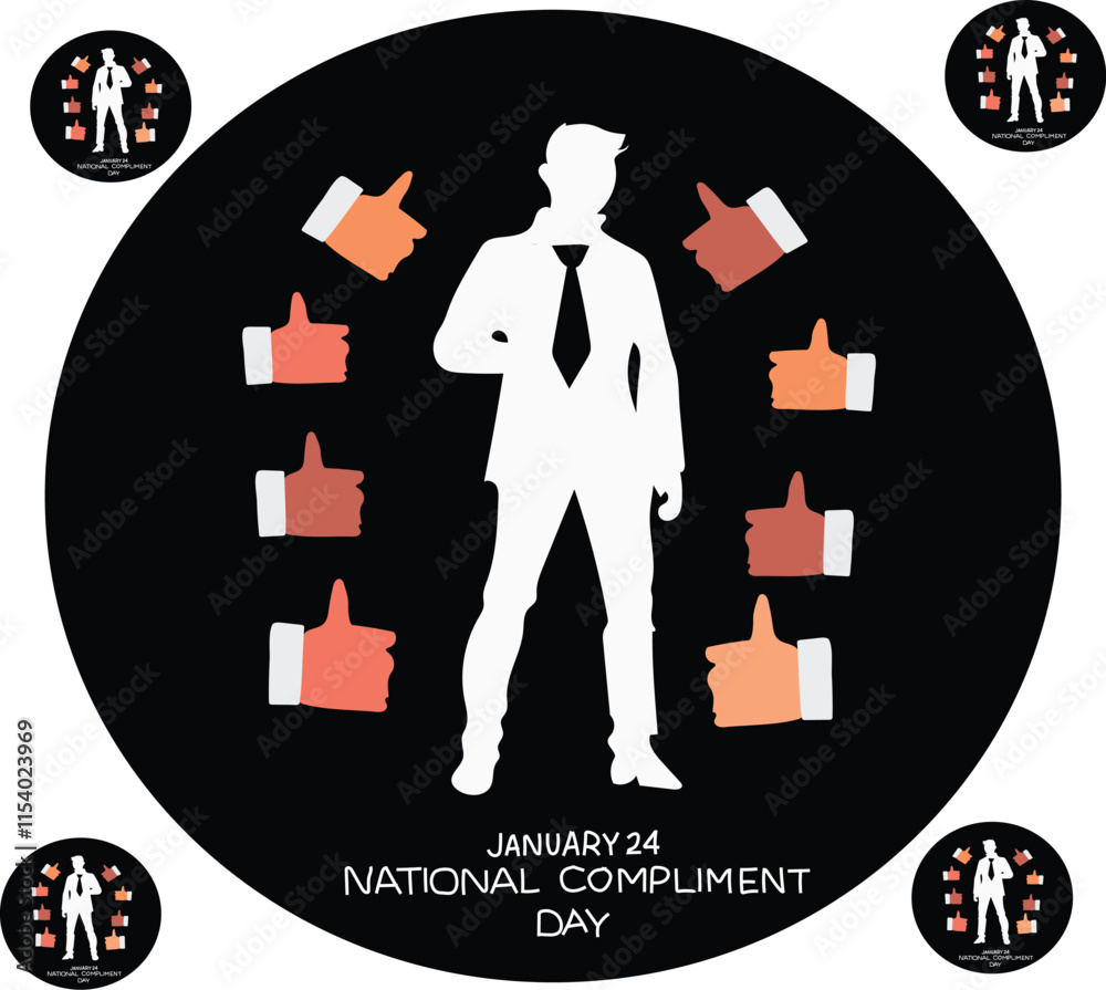 National Compliment Day is celebrated every year on 24 january. Stock ...