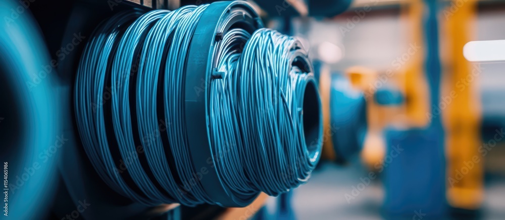 Robust three core electrical cable reel featuring durable insulation ...