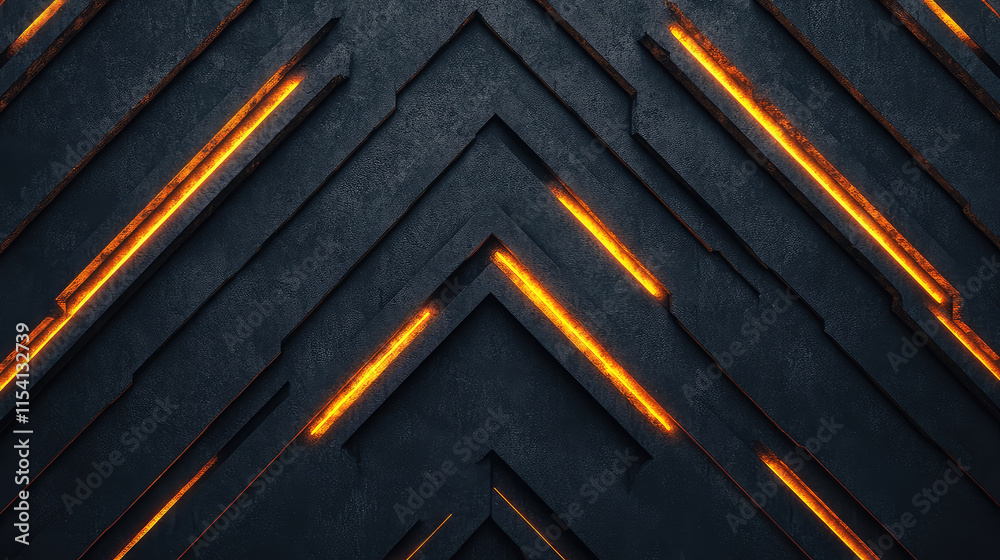 Textured dark background with glowing orange geometric patterns ...