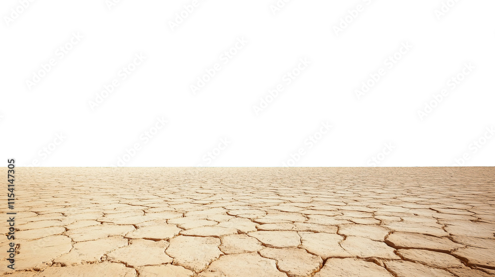Cracked dry desert ground on a transparent background. Isolated png ...