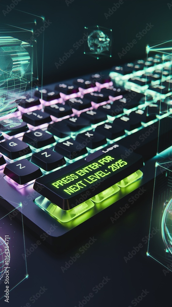 4K Gaming Wallpaper - Press Enter for Next Level 2025, Futuristic ...