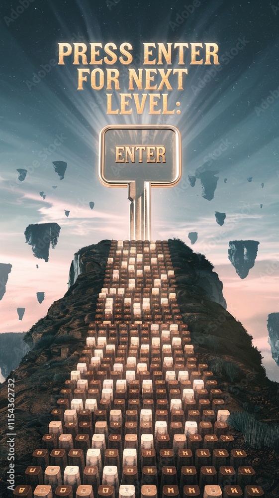 4K Gaming Wallpaper - Press Enter for Next Level 2025, Portal Pathway ...