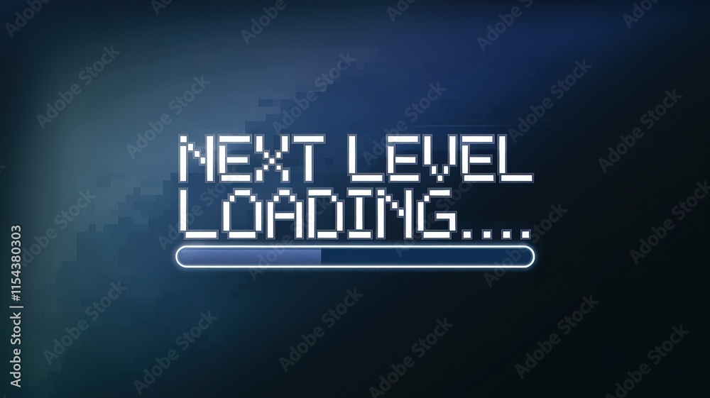 4K Gaming Wallpaper - Next Level Loading Screen Stock Illustration | Adobe Stock