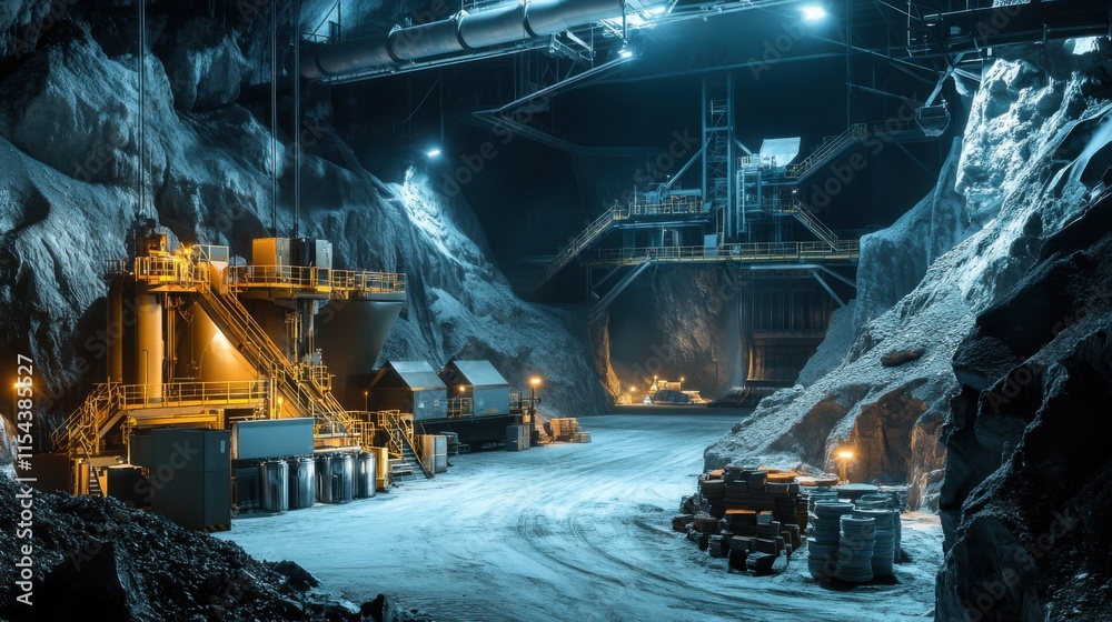 Underground Mining Operation: Industrial Ball Mills, Classification ...
