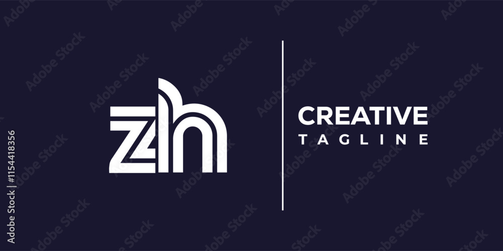 Z and H logo design. ZH abstract Letters Logo Monogram. This logo ...