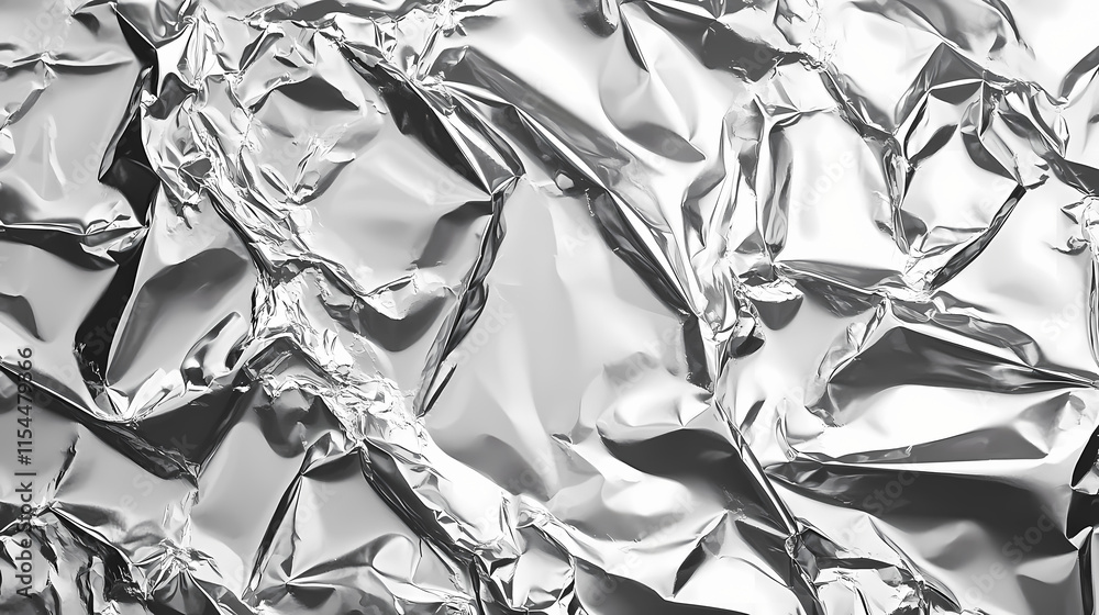 Platinum metallic effect foil with a smooth silver texture and gradient ...