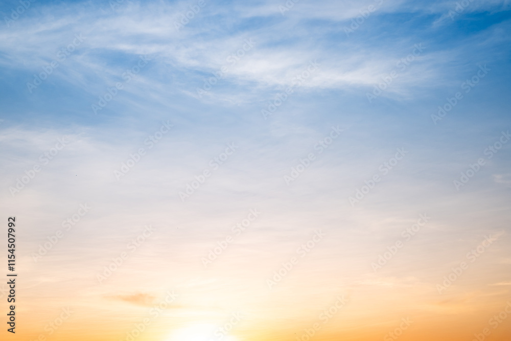 Sky,sunset, beautiful , luxury soft gradient orange gold clouds and ...
