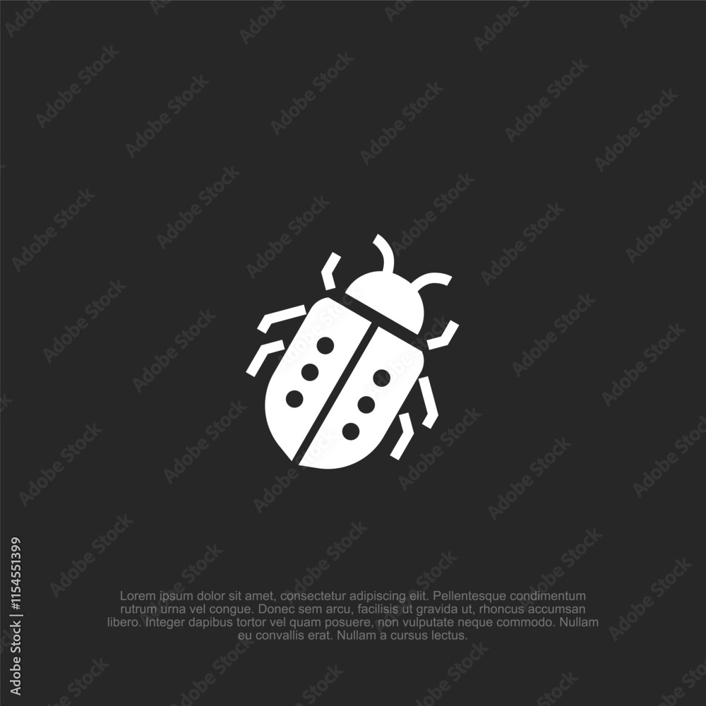 Elegant and minimalist ladybug logo, capturing charm and simplicity for ...
