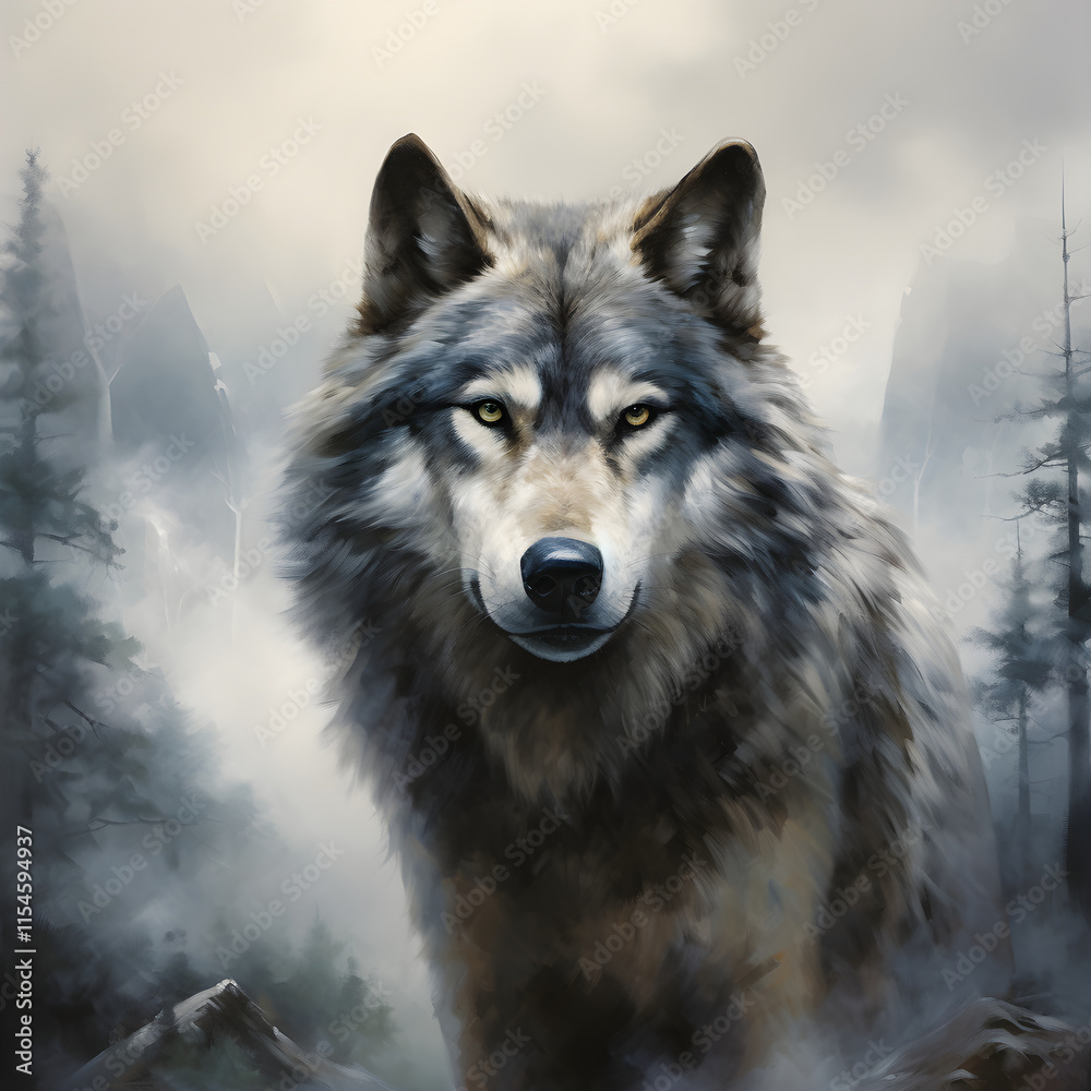 Dire Wolf - A Majestic Depiction of Extinct Canine Wilderness in ...