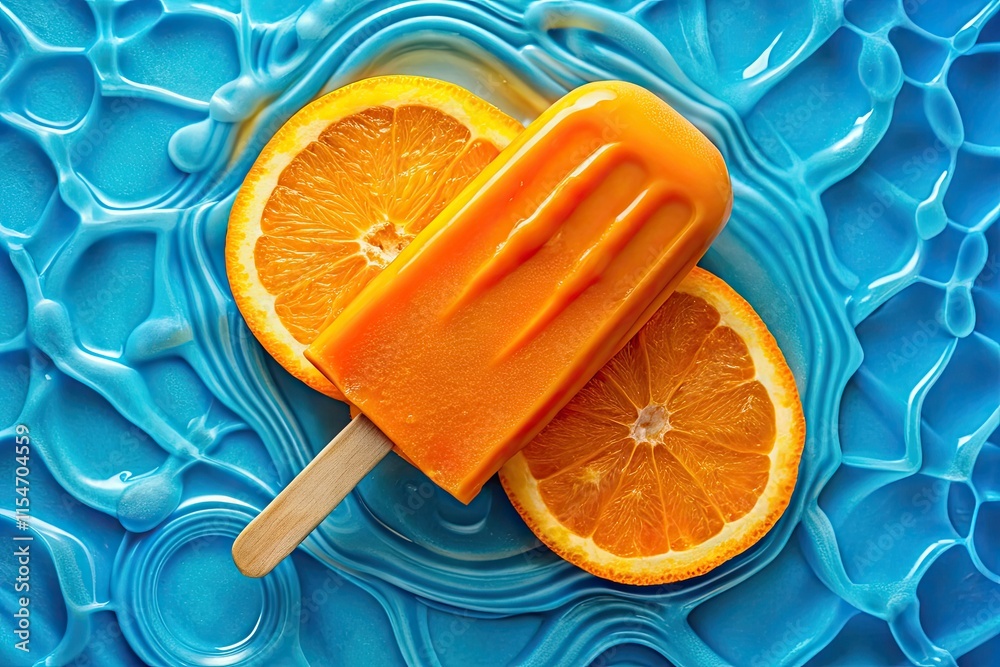 From above, a vibrant orange pool; a melted popsicle's summer sacrifice ...