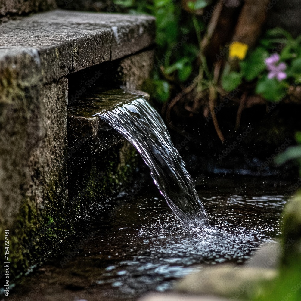 Groundwater flow through natural filtration systems, groundwater system ...