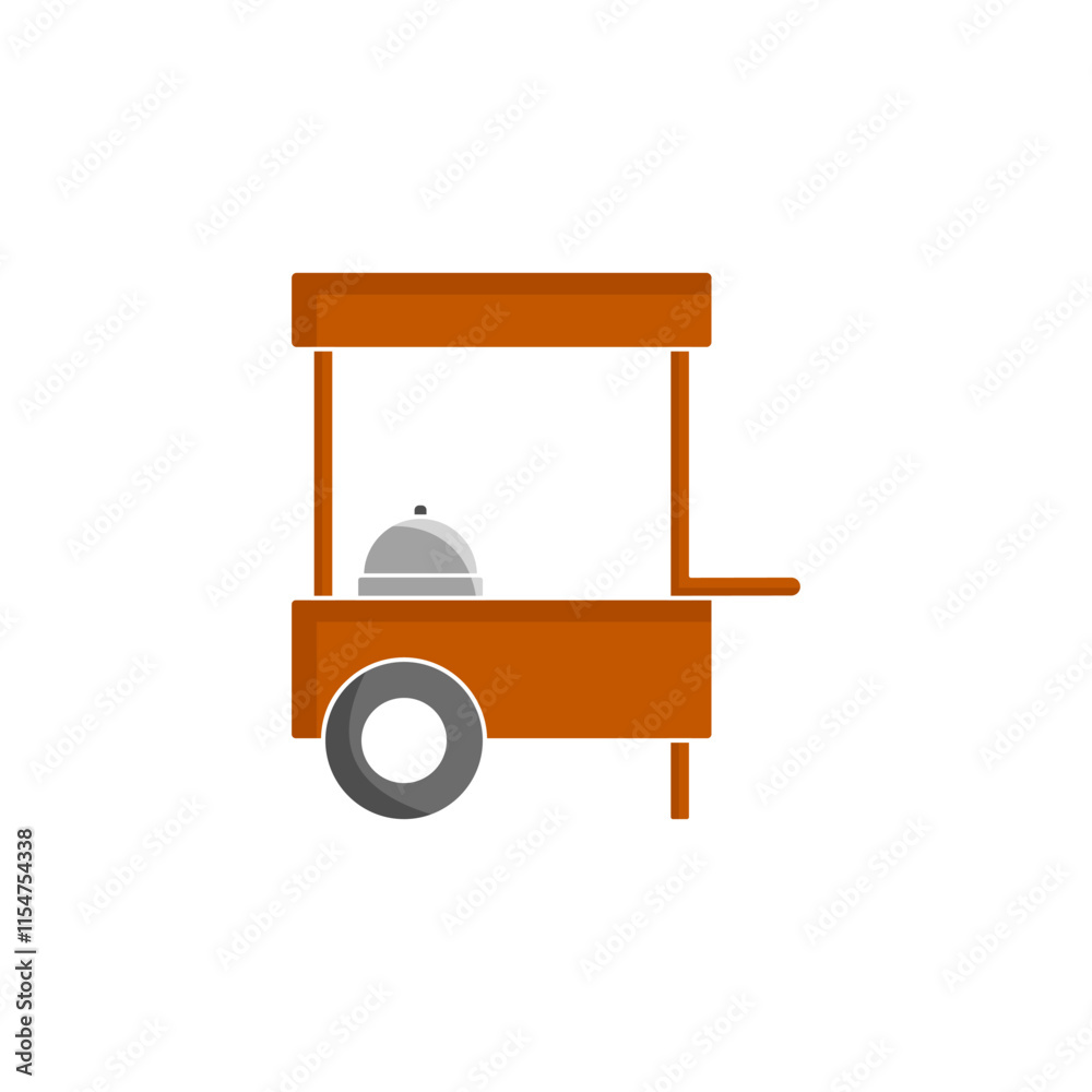 Food stall icon, simple flat style, illustration, logo sign symbol ...