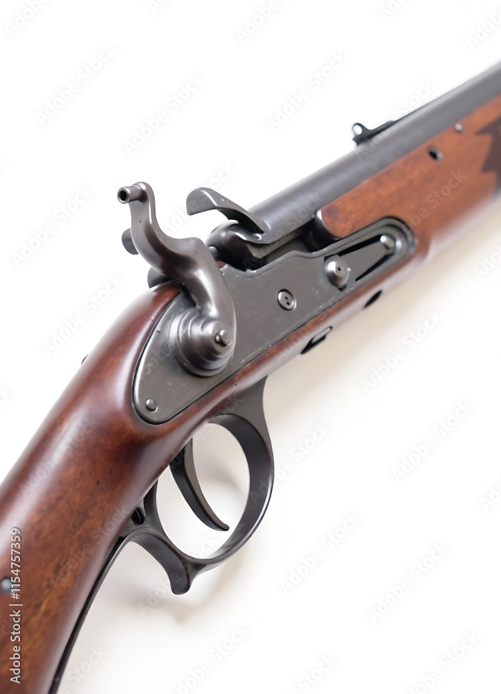 Vintage flintlock musket isolated on white background. Ai Generative ...