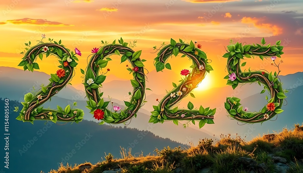 Celebrating 2025. Glittering 2025 sign Stock Illustration | Adobe Stock