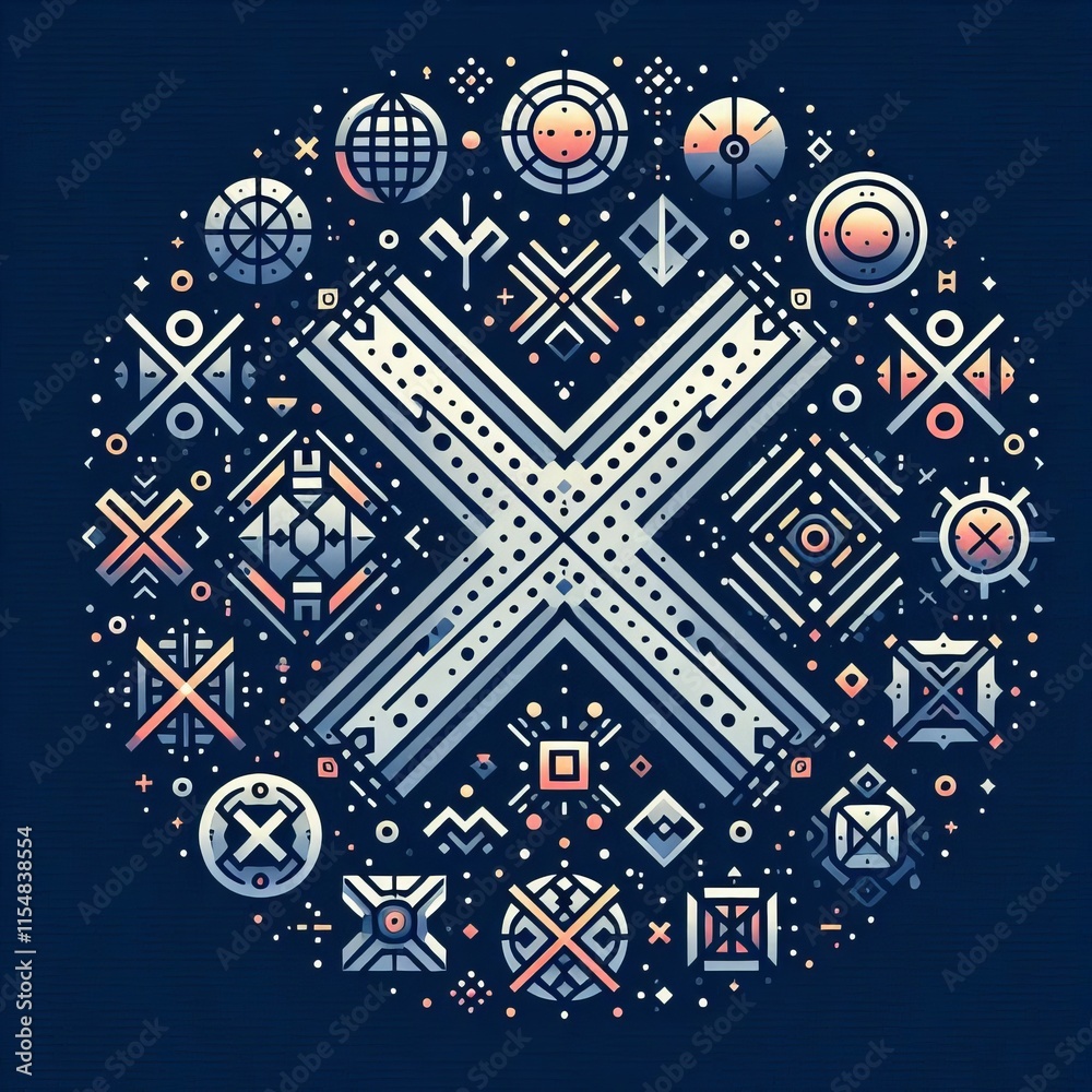 Ilustración de Stock 188 X Symbols & Icons Falling symbols logos ...