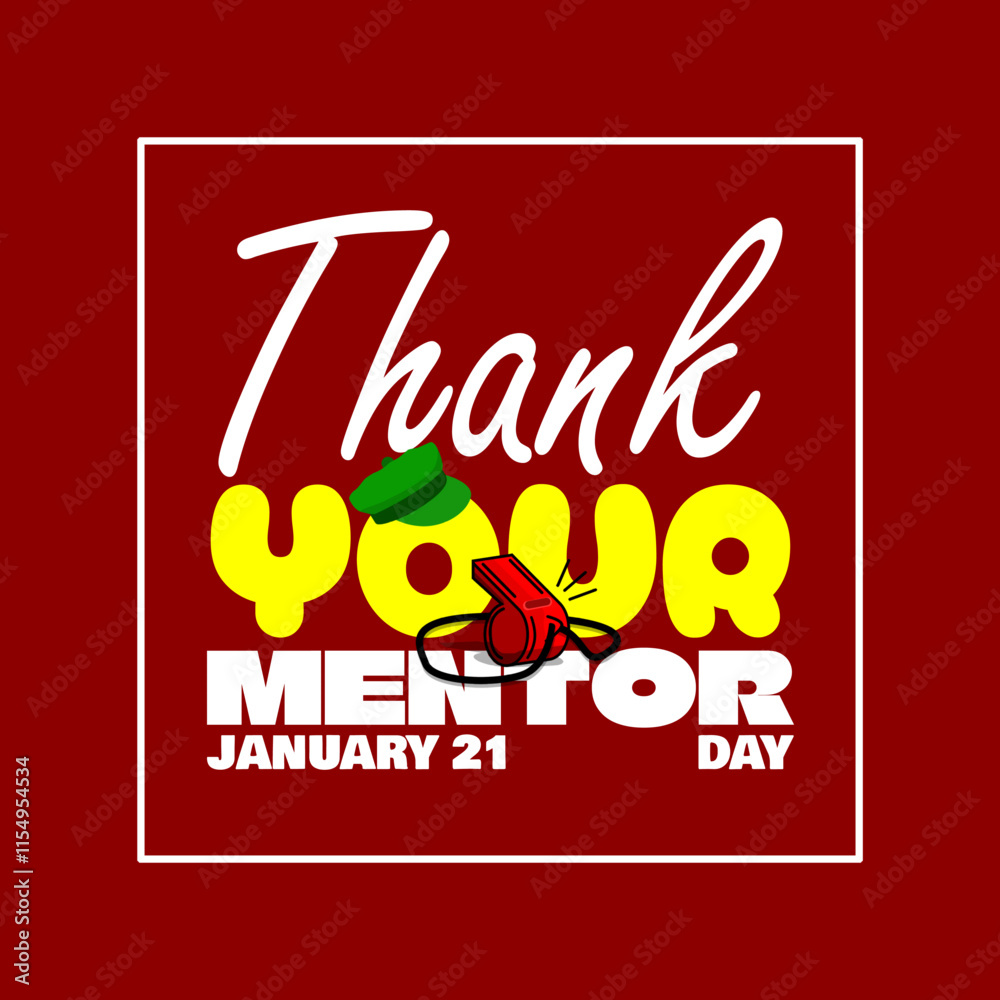 Thank Your Mentor Day to celebrate on January 21st. Illustration of a ...