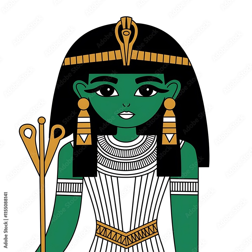 pharaoh, illustration, history, cartoon, gold, queen, egypt, egyptian ...