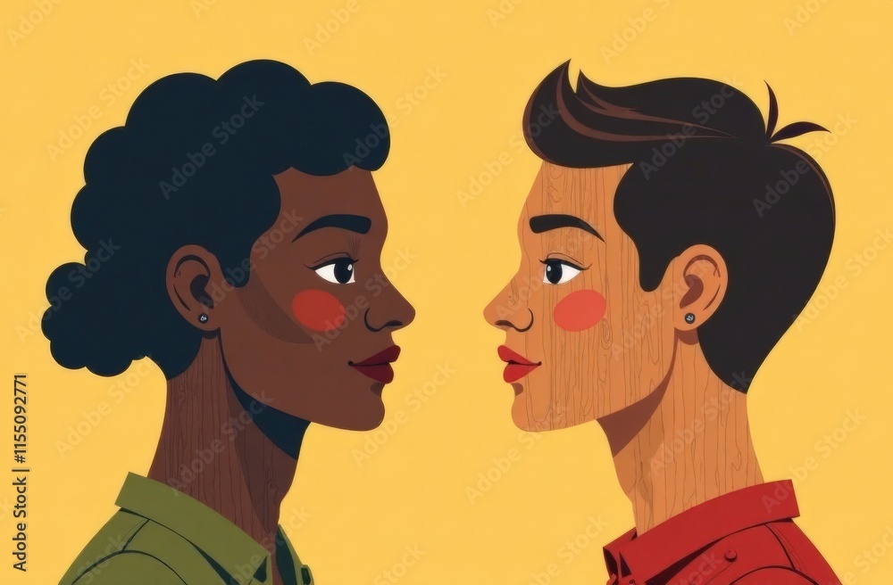 Concept of racial equality, anti-racism, diversity, stop racism ...