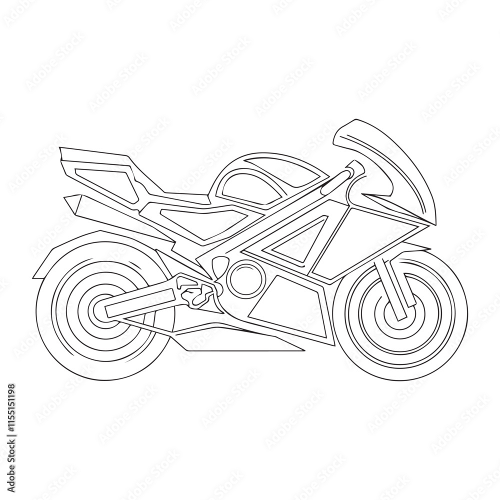 Coloring pages and learning the alphabet with Motorcycle. Educational ...