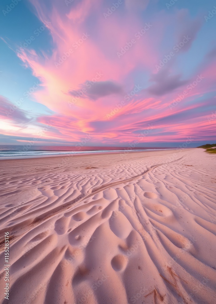 Beach Wallpaper of Soft pink beach landscape at dusk - suitable for ...