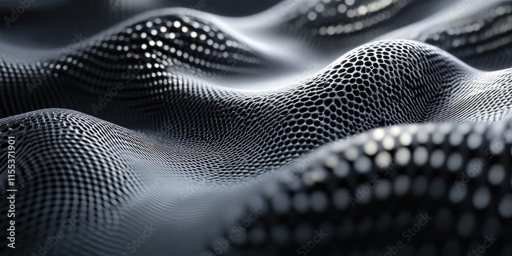 A Digital Topography: A mesmerizing abstract of undulating lines and ...