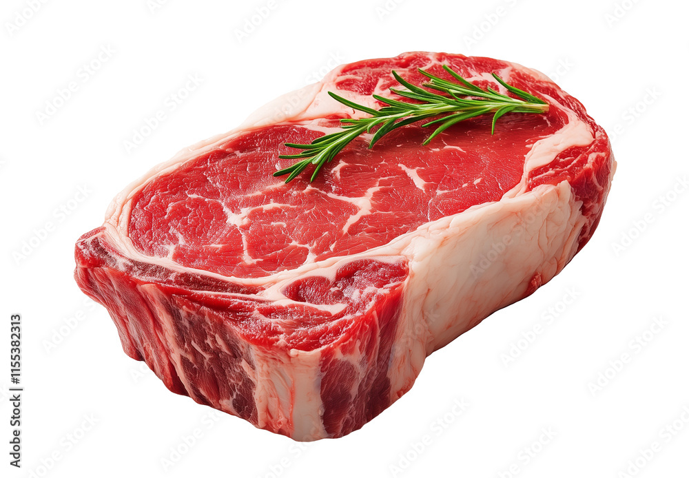 big cut of beef with bone, piece of beef steak meat, cutout png Stock ...