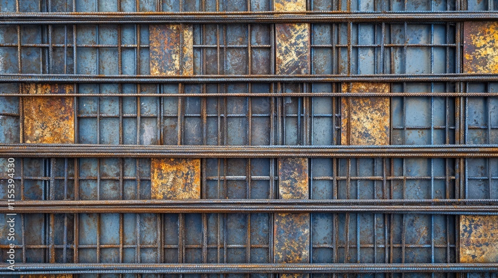 Stacked steel rebar reinforcement bars for construction projects ...