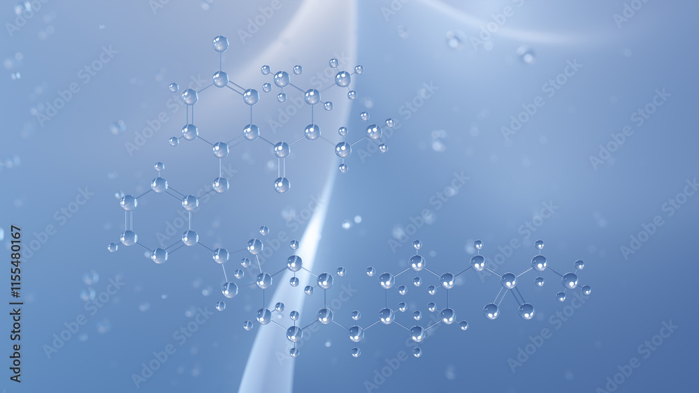 revumenib molecular structure, 3d model molecule, antineoplastic agent ...