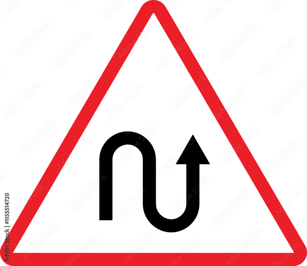 Triangular Traffic road sign board icon. Indicator and warning sign in ...