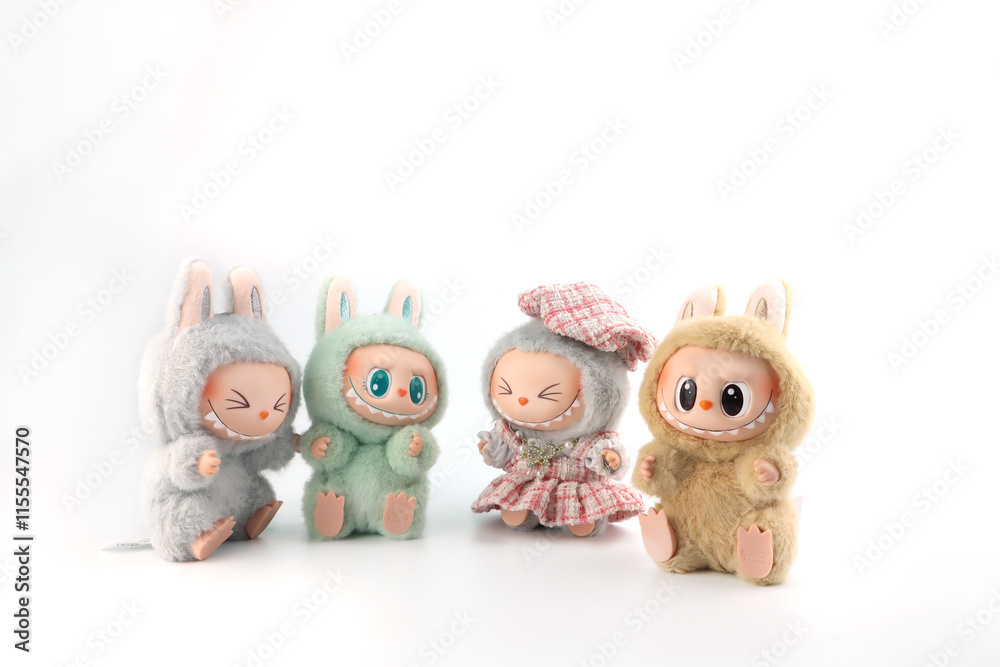 art toys Labubu key chain collection from Pop Mart blind box ...