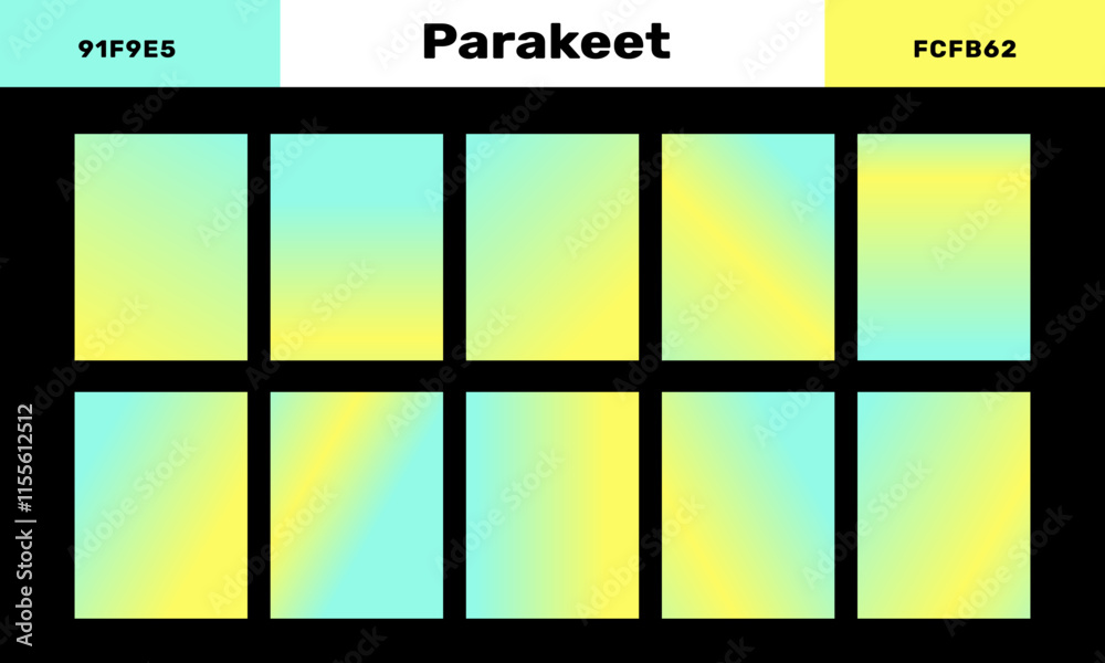 Pantone Gradient Color Palette Catalog Samples in RGB Pastel and Neon ...