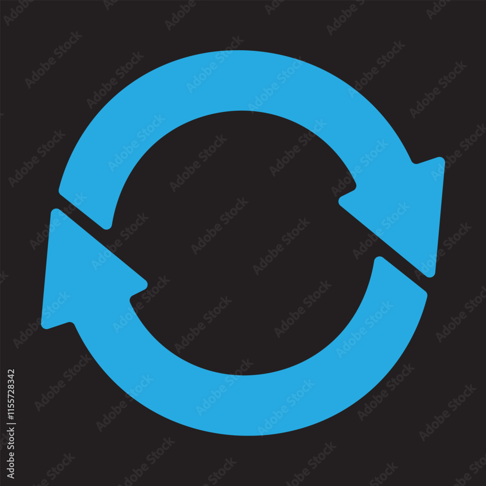 Repeat icon. Repeating vector symbol. Simple return outline icons ...