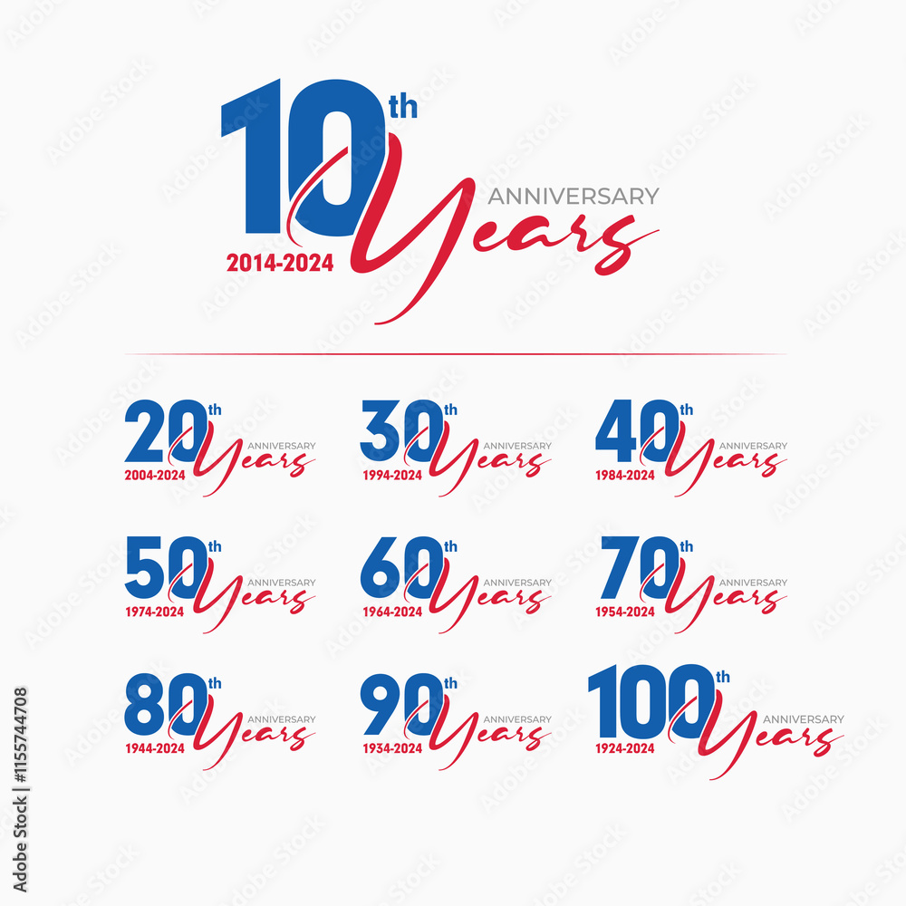 Celebrating Milestones: Anniversary Logos from 10th to 100th Year ...