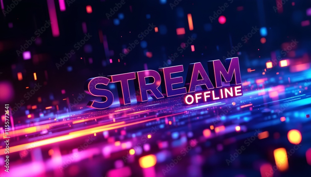 Twitch Stream Offline Screen overlay Design for Gaming Channels Stock ...