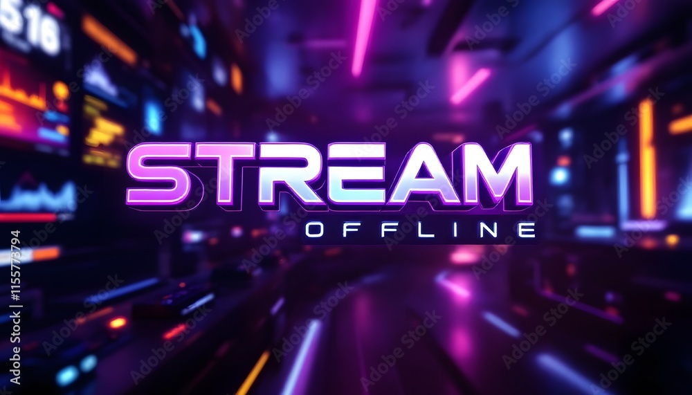 Twitch Stream Offline Screen overlay Design for Gaming Channels Stock ...