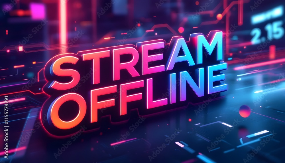 Twitch Stream Offline Screen overlay Design for Gaming Channels Stock ...