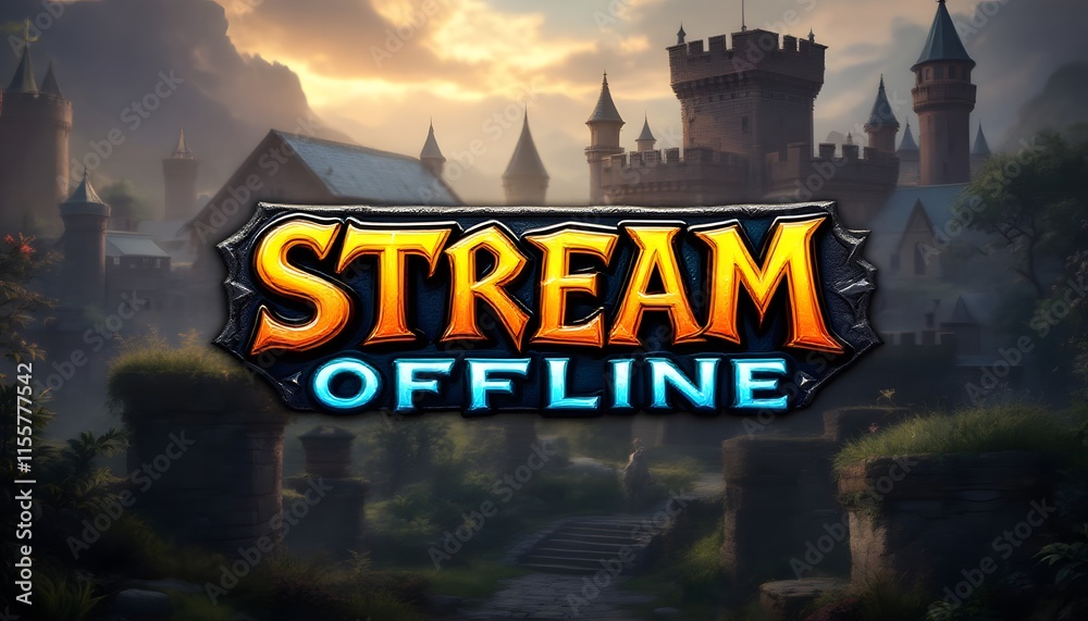 Twitch Stream Offline Screen overlay Design for Gaming Channels Stock ...