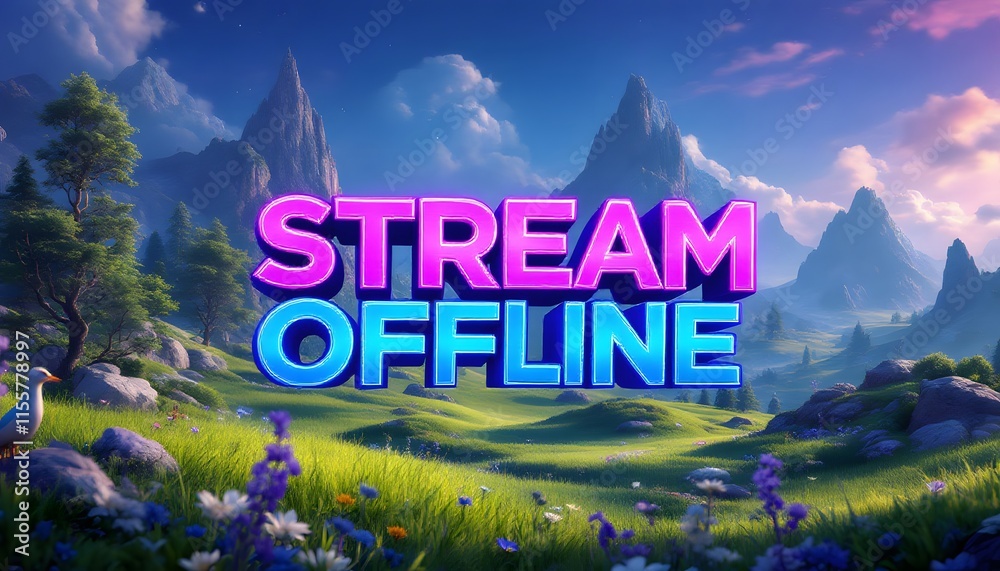 Twitch Stream Offline Screen overlay Design for Gaming Channels Stock Illustration | Adobe Stock