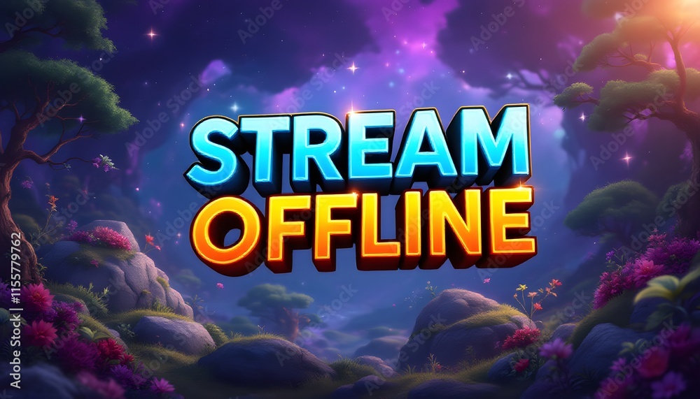 Twitch Stream Offline Screen overlay Design for Gaming Channels Stock ...