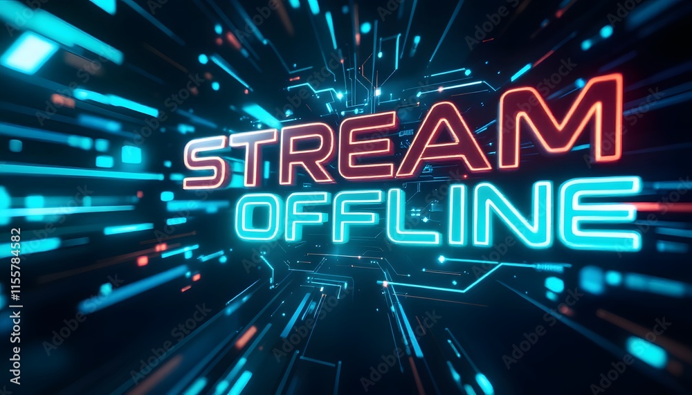 Twitch Stream Offline Screen overlay Design for Gaming Channels Stock ...